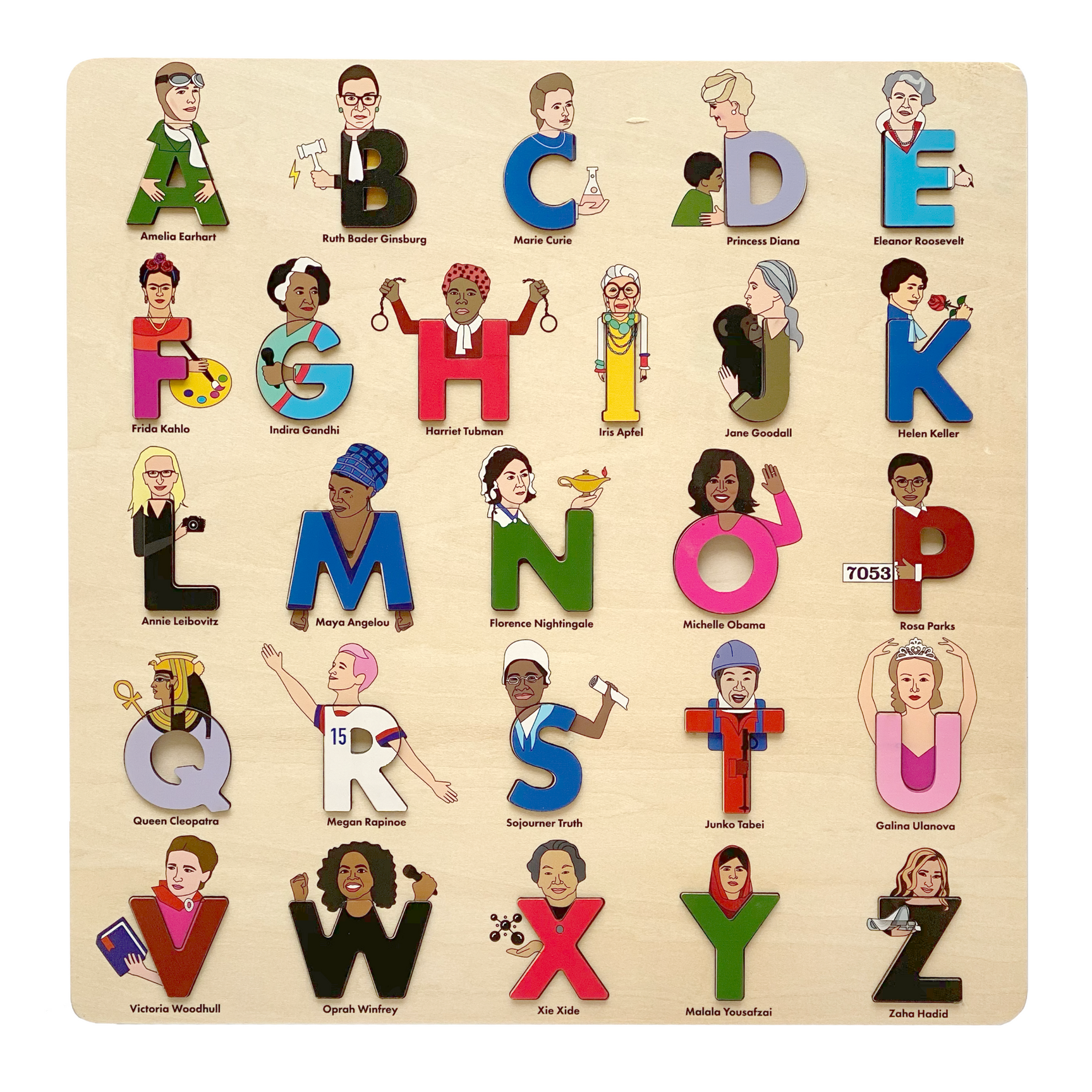 Lady Legends Wooden Alphabet Puzzle – National Women's History Museum