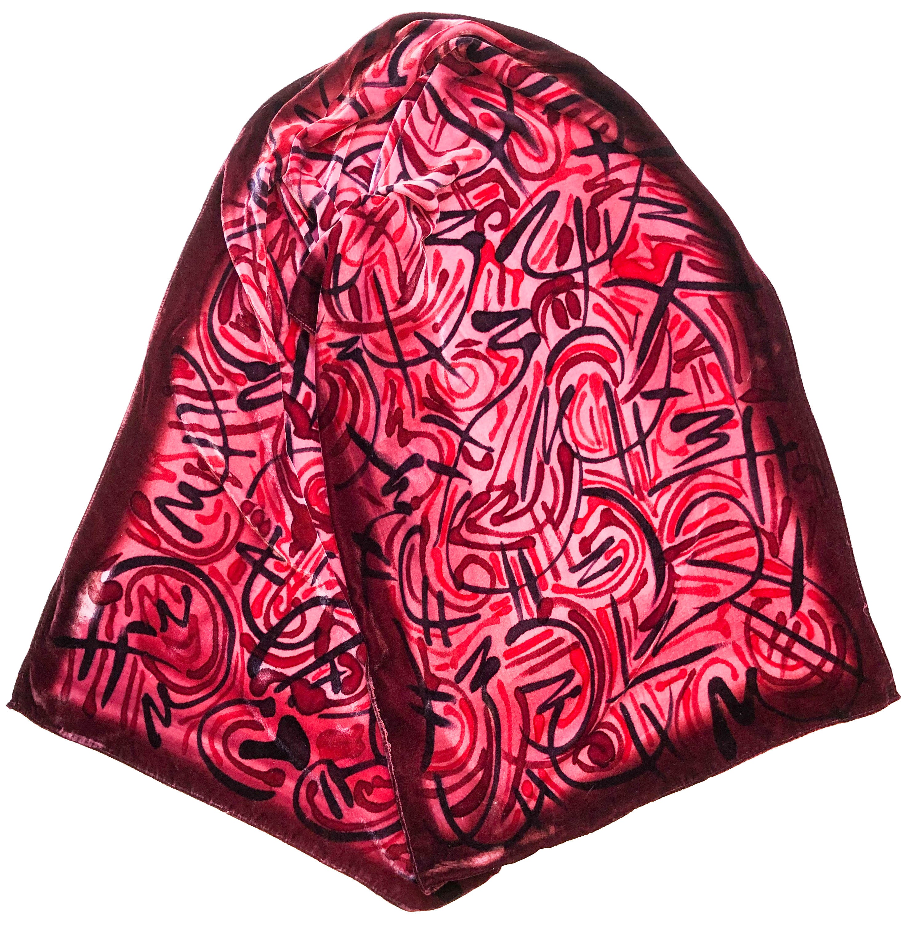 Red Velvet Hand Painted Scarf – National Women's History Museum